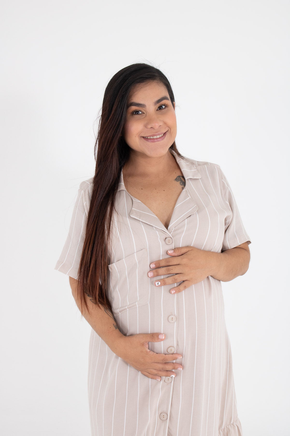 Pijama Batola Ana beige para embarazadas – Clio Ropa Materna